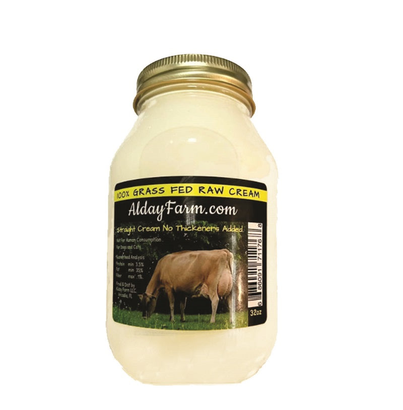 Alday Farm Raw Cow Cream Online | My Paleo Pet
